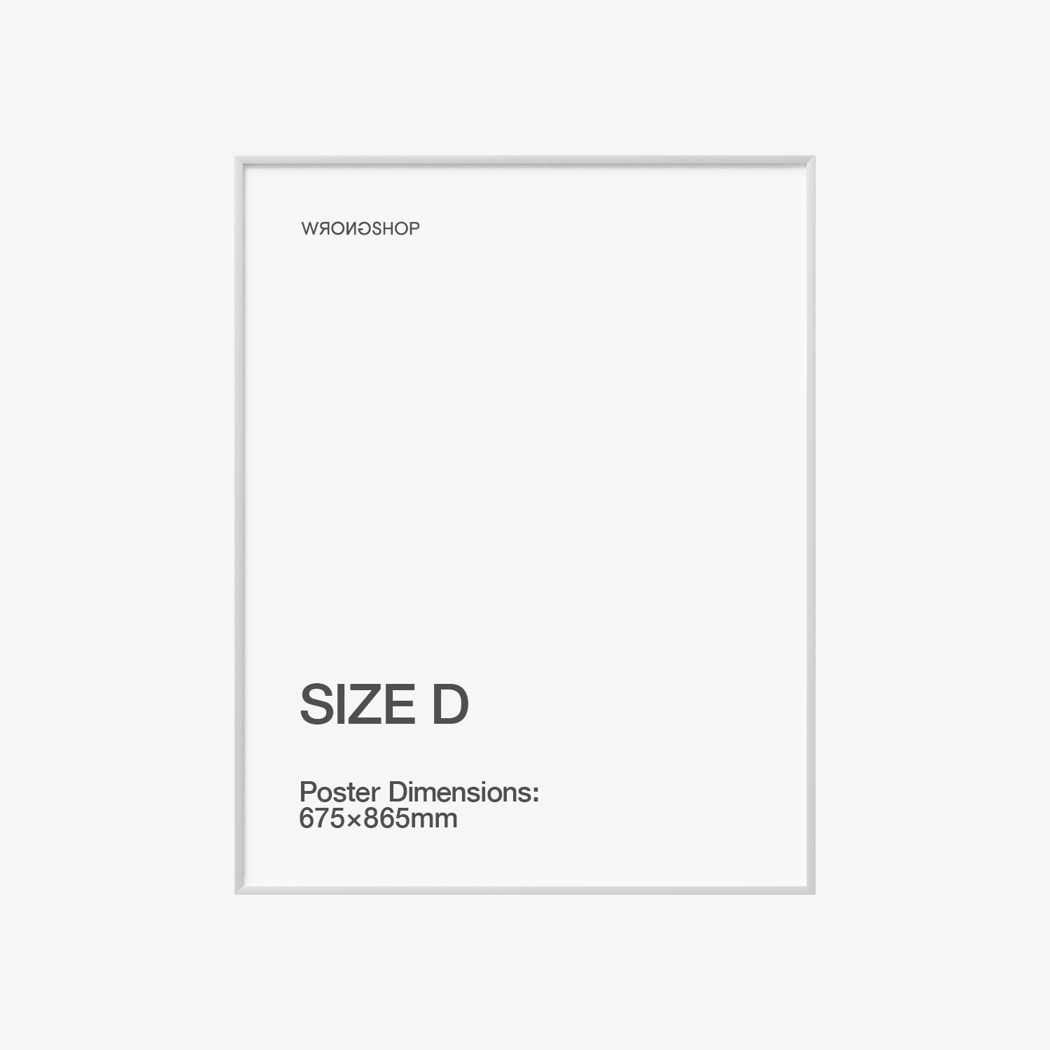 Aluminium Self-Fit (Size D) Frame – Wrong Shop